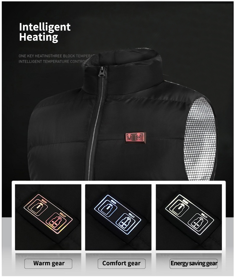 Custom Electric Heating Vest Rechargeable For Women And Men MTECV001