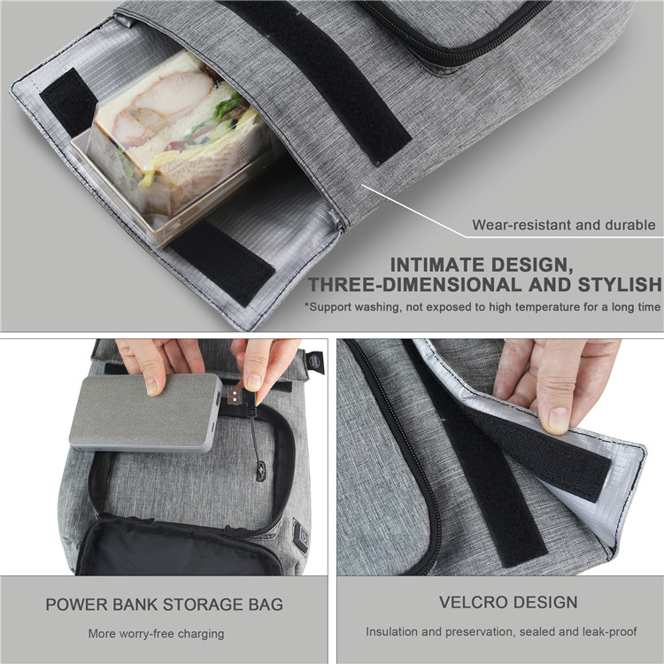 Custom Portable Insulated Heated Bag For Food MTECU001