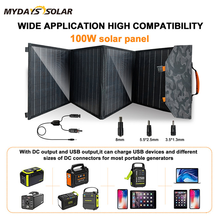 Custom 100W Portable Solar Panel MSO-262 - Mydays Outdoor