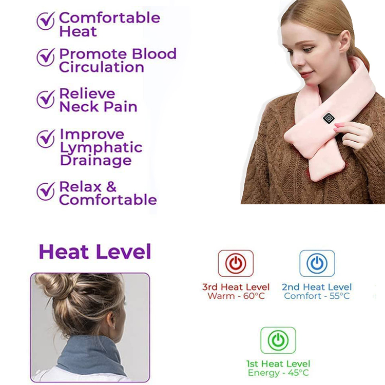 Wholesale Heating Scarf Neck with Wrap Heating Electric Heat Pad MTECH003